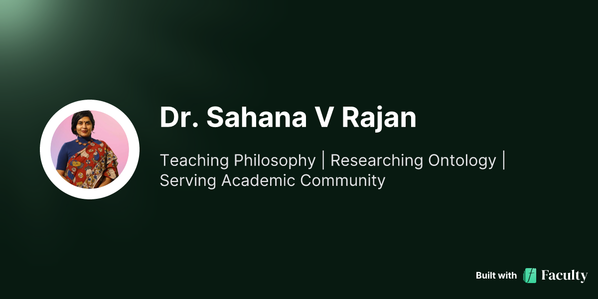 Dr. Sahana V Rajan
